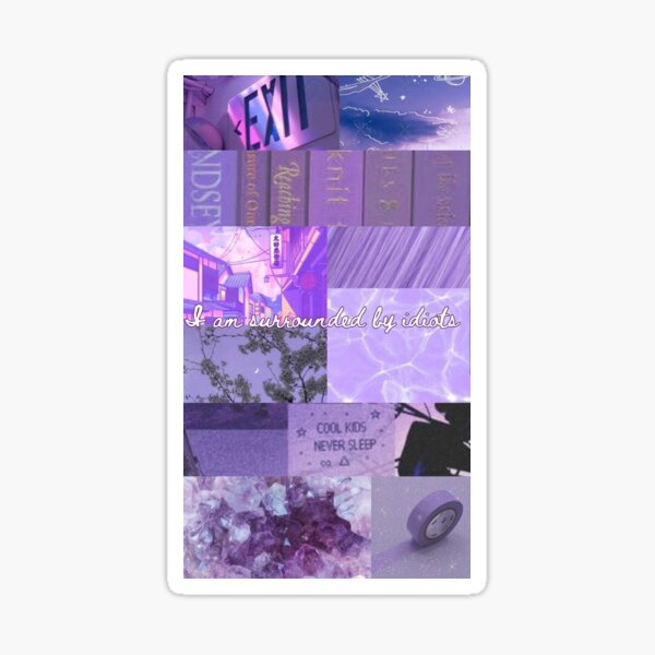 "Purple Aesthetic Collage" Sticker by FrostyOrchids | Redbubble
