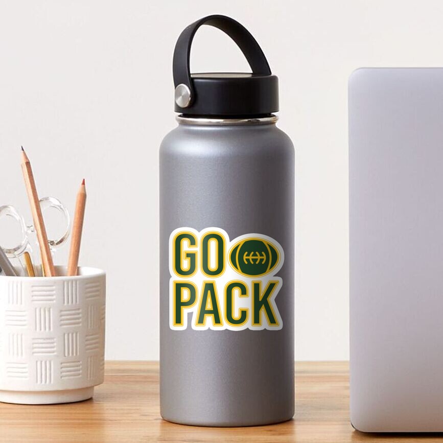 "Go Pack" Sticker for Sale by sabinako | Redbubble