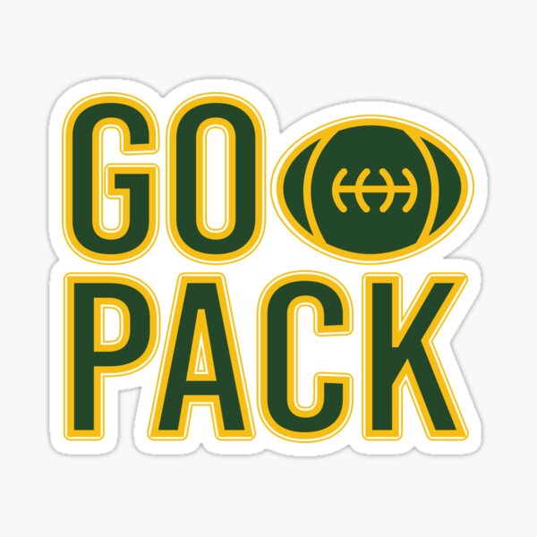 "Go Pack" Sticker for Sale by sabinako | Redbubble