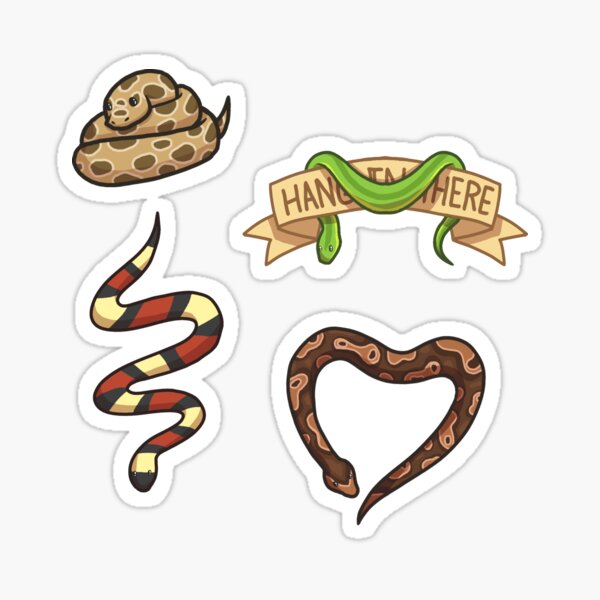 "Cute Snakes" Sticker by Parasol-Mouse | Redbubble