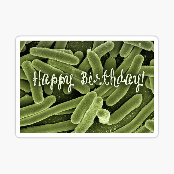 "Happy Birthday - Microbiologist" Sticker by garigots | Redbubble