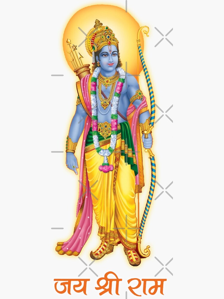 " Jai Shri Ram" Sticker for Sale by aruvanita | Redbubble