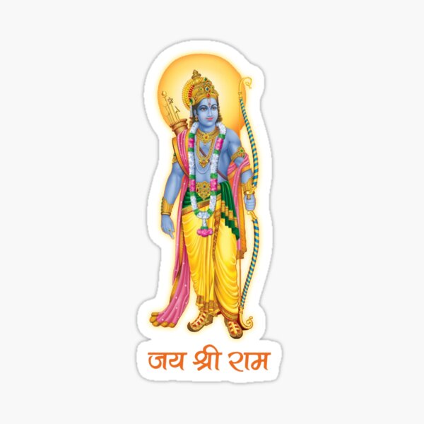 " Jai Shri Ram" Sticker for Sale by aruvanita | Redbubble