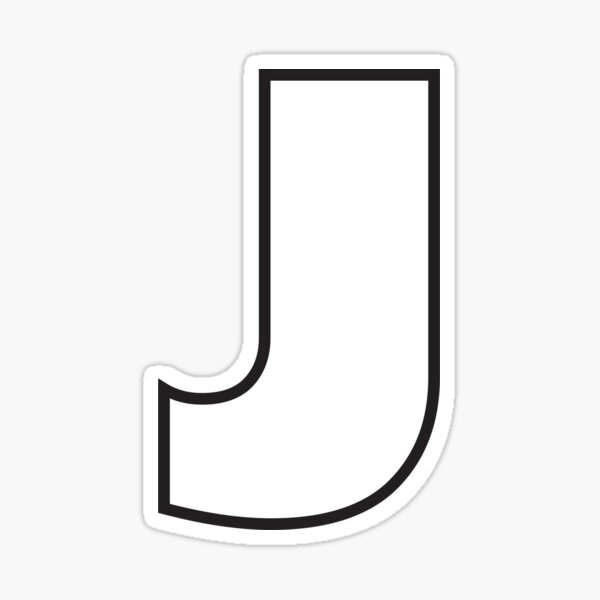 "Letter J" Sticker for Sale by MrSimpler | Redbubble