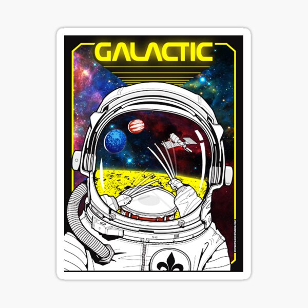 "Galactic - Poster Band" Sticker by fmougenel1r | Redbubble