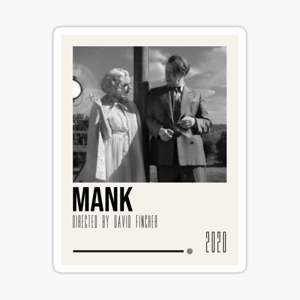 "Mank Movie Poster Art" Sticker by watsoncambrey | Redbubble