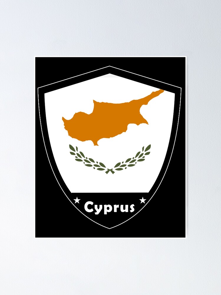 "Cyprus Flag Badge" Poster by Gina-Driada | Redbubble