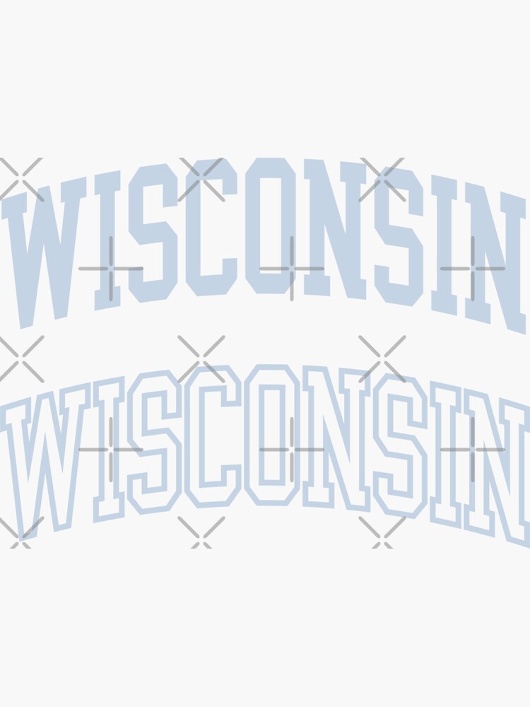 "Wisconsin State Varsity Letter" Sticker for Sale by illustrationsbm ...