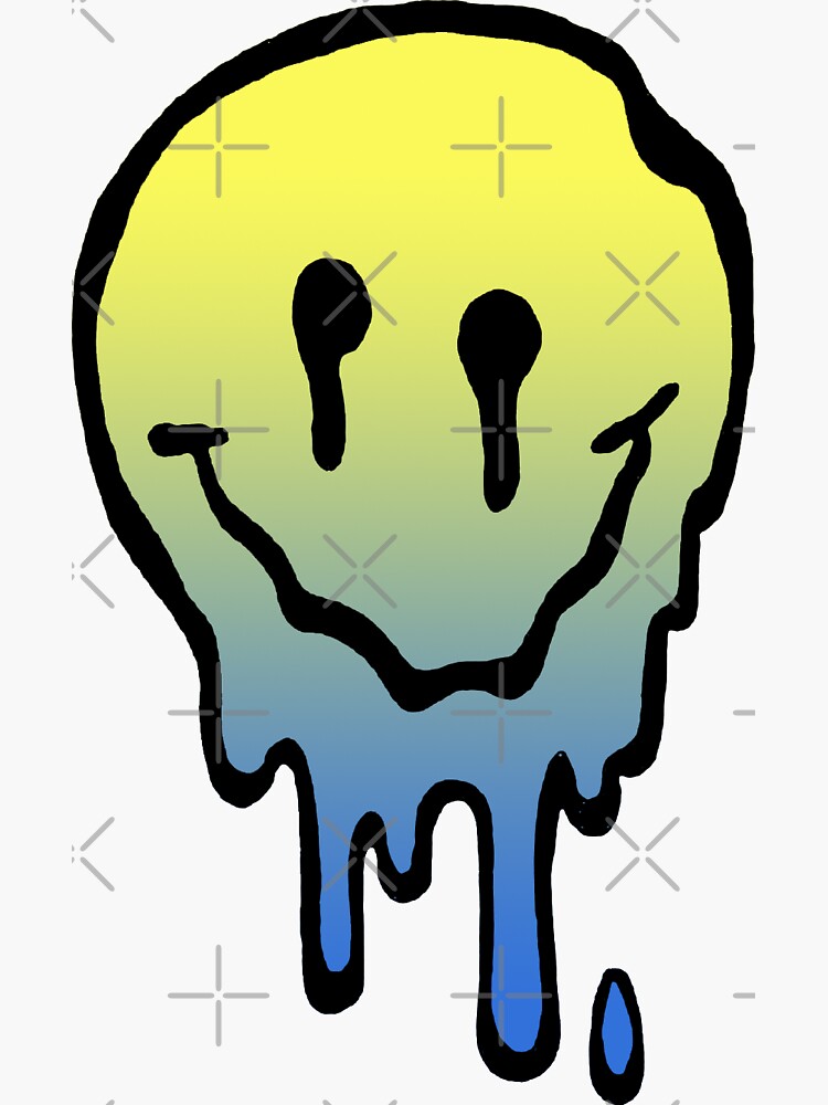 "drip smiley" Sticker for Sale by talialevyy | Redbubble