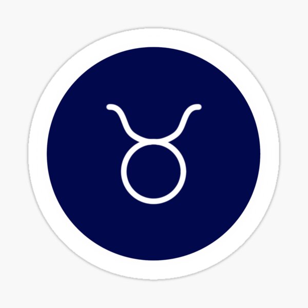 "Taurus star sign logo" Sticker for Sale by BrookeKirkpat17 | Redbubble