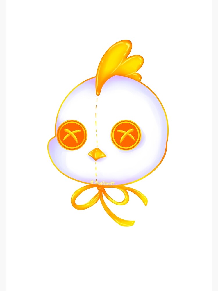 "Gold Button Eyes Pollito" Poster for Sale by artby3lue5tar | Redbubble