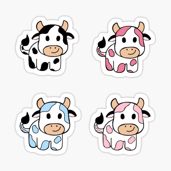 "Super adorable colorful cow pattern ( pack ), happy minimalistic cows ...
