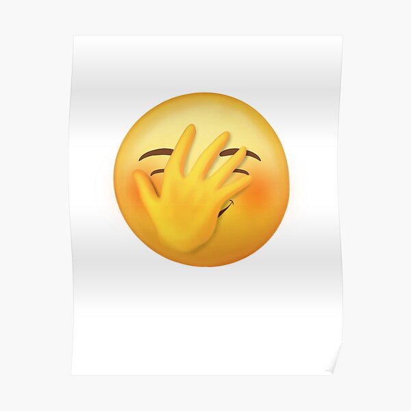 Póster «Emoji tímido | Productos Emoji | Amantes de los emojis | emojis ...