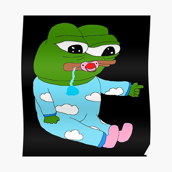 "Rare Cute Baby Pepe" Poster for Sale by Slav-Art | Redbubble