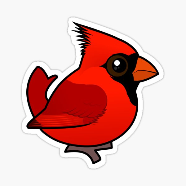 "Birdorable Northern Cardinal" Sticker for Sale by birdorable | Redbubble