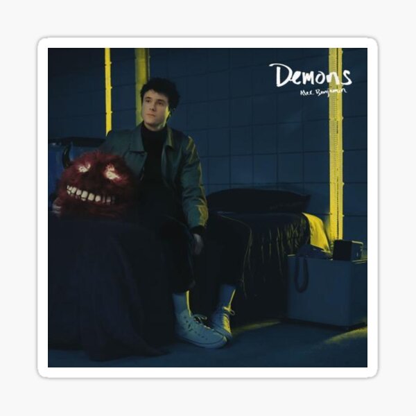 "Demons album cover by Alec benjamin" Sticker for Sale by An1m3C0rg1 ...