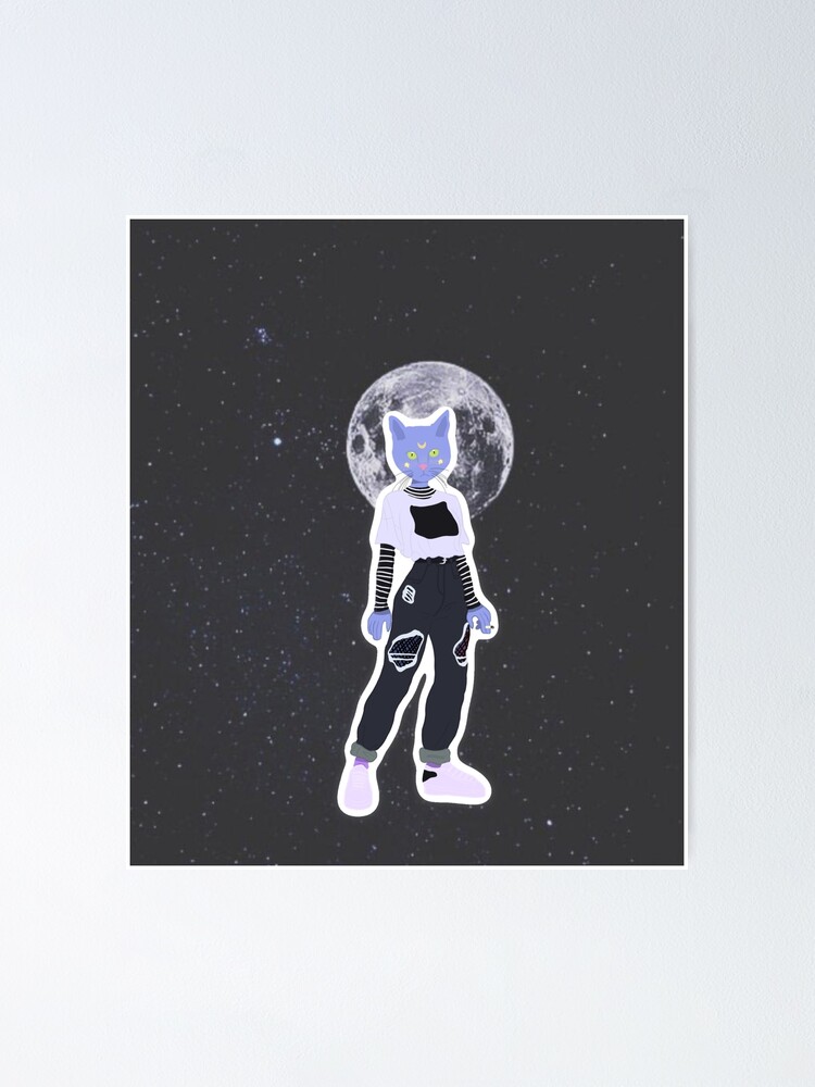 "Spiritual moon cat" Poster by Yoohoo-xoErica | Redbubble