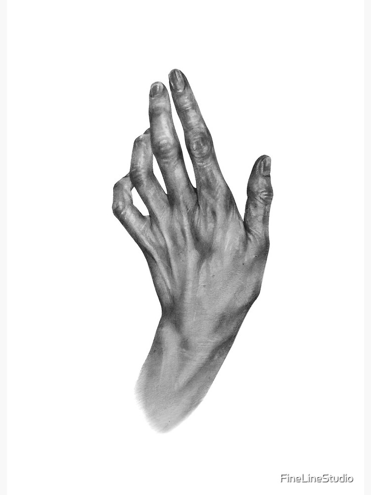 "Hand Study #14 - Original Graphite Drawing " Art Board Print for Sale ...