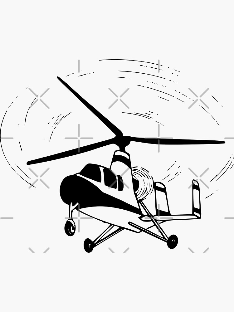 "Flying Helicopter " Sticker for Sale by AeroAstro | Redbubble