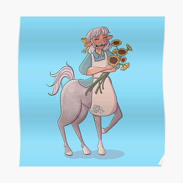 "Sunflower Centaur" Poster for Sale by argonskies | Redbubble