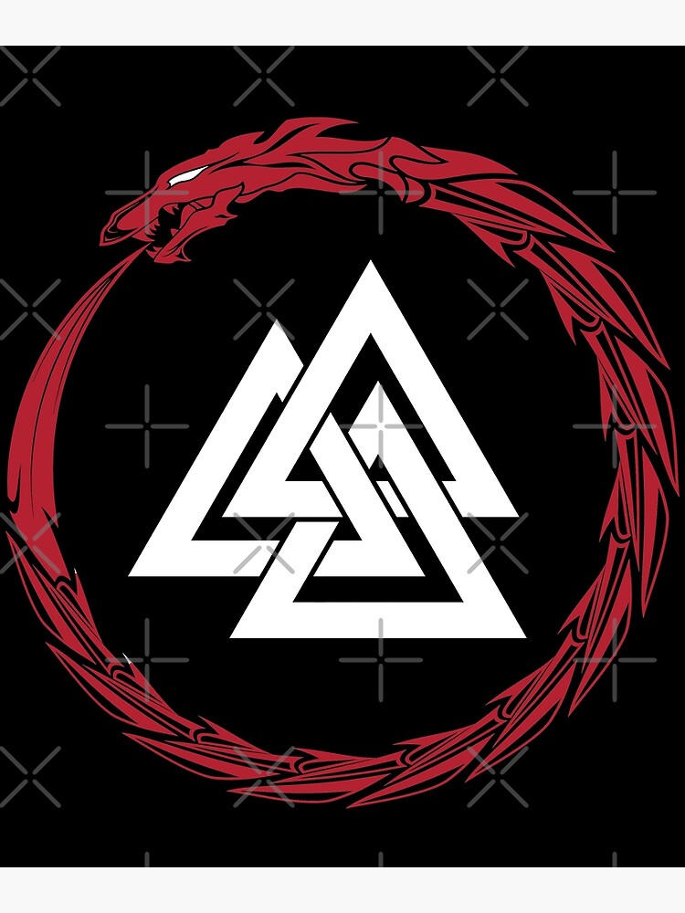 "Norse Mythology Viking Serpent Valknut" Poster by BluePagan | Redbubble