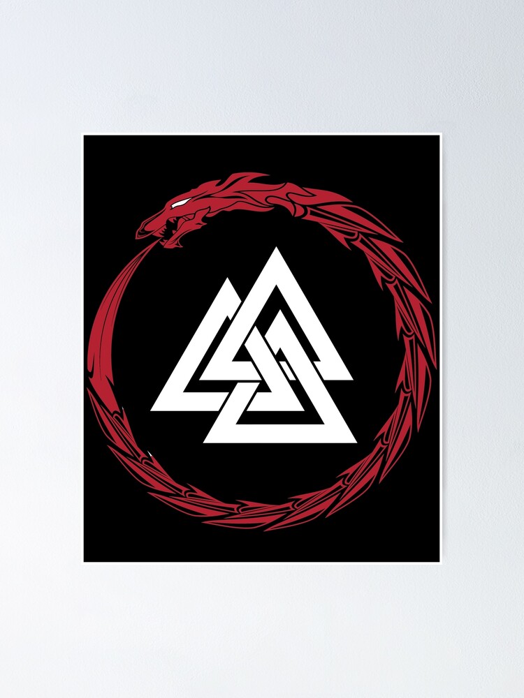 "Norse Mythology Viking Serpent Valknut" Poster by BluePagan | Redbubble