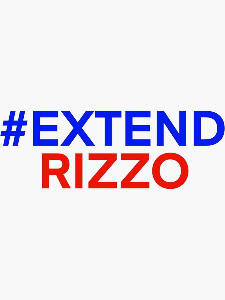 "Extend Anthony Rizzo" Sticker for Sale by leahgrace7 | Redbubble