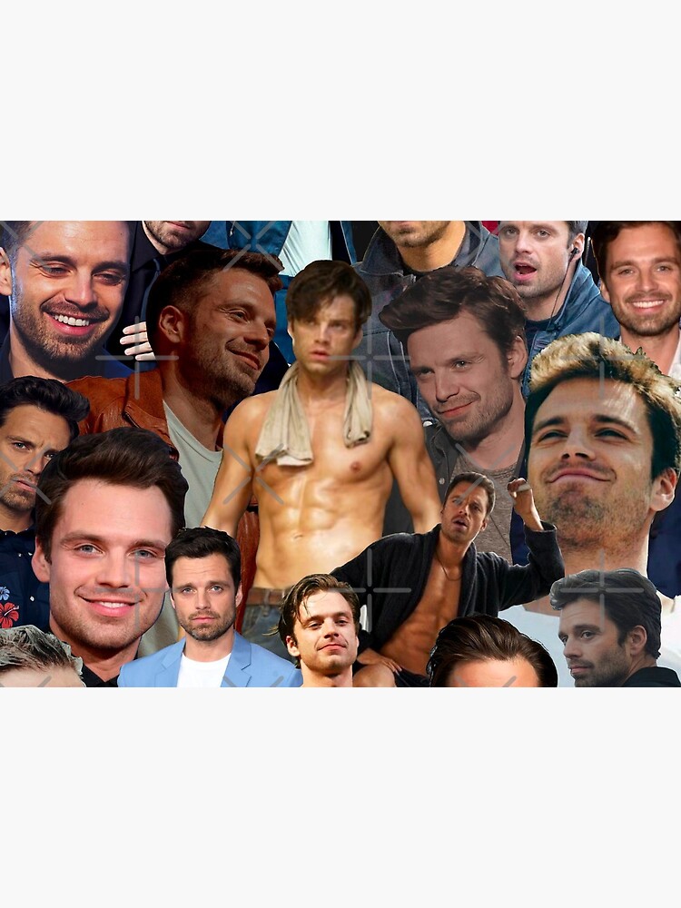 "Sebastian Stan Photo Collage" Mask by Jess-16 | Redbubble
