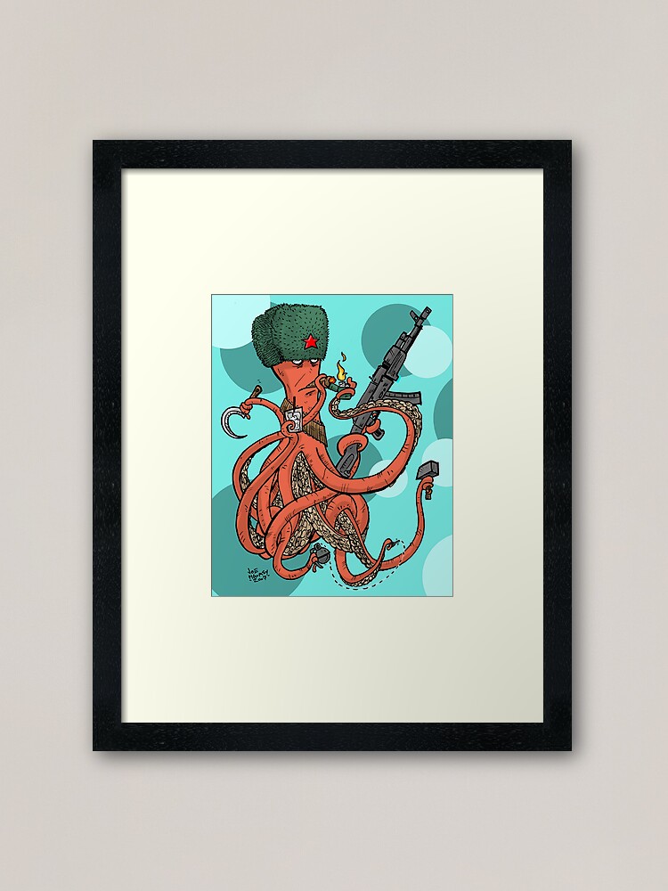"Russian Spy Octopus" Framed Art Print by joehavasy | Redbubble
