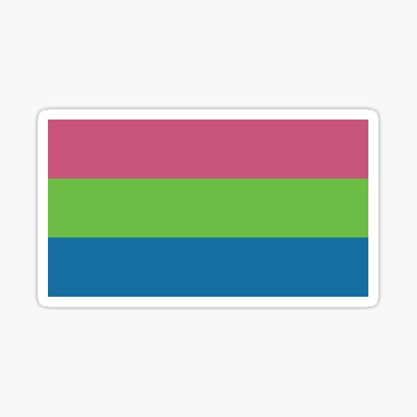"Polysexual/Polyromantic Flag" Sticker by hamsters | Redbubble