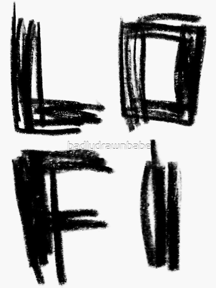 "Lo Fi Typography for LOFI Aesthetic" Sticker for Sale by ...