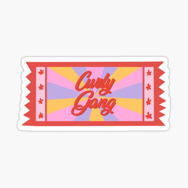 "Curly gang sticker" Sticker for Sale by isasinbelastuff | Redbubble