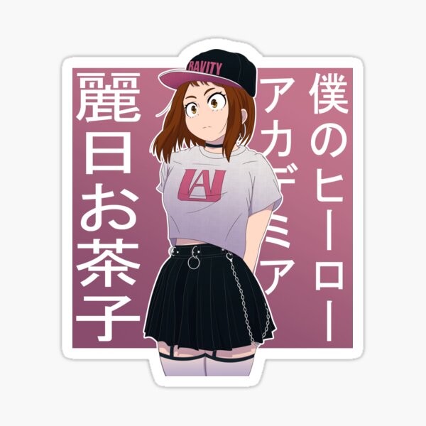 "Ochaco Uraraka Streetwear" Sticker for Sale by Dartronix | Redbubble