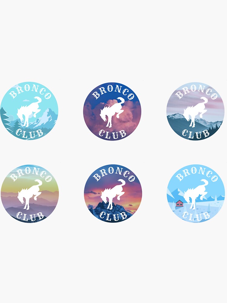 "Ford Bronco Club (set of 6)" Sticker for Sale by frankieee | Redbubble