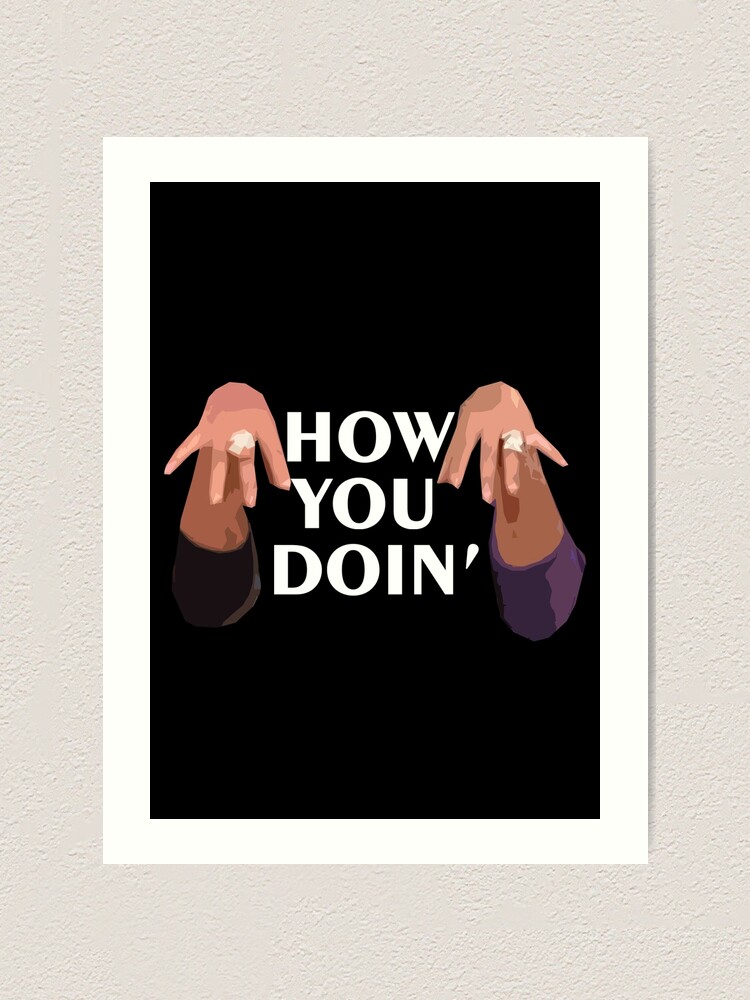 "How You Doin Meme Quirky Wendy Funny Hand Pose" Art Print for Sale by ...