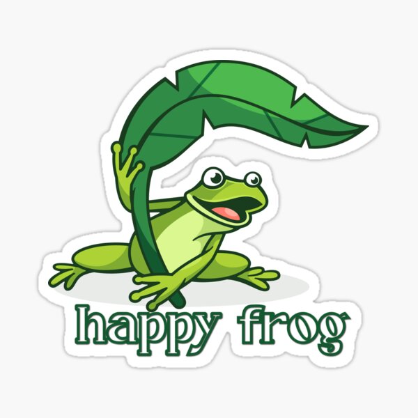 "happy frog" Sticker for Sale by samakalai | Redbubble