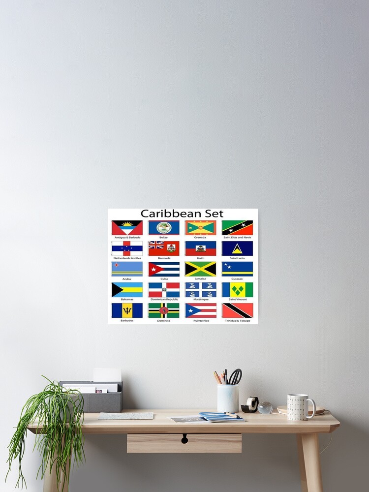 "Caribbean Islands Flag" Poster for Sale by MrCsStores | Redbubble