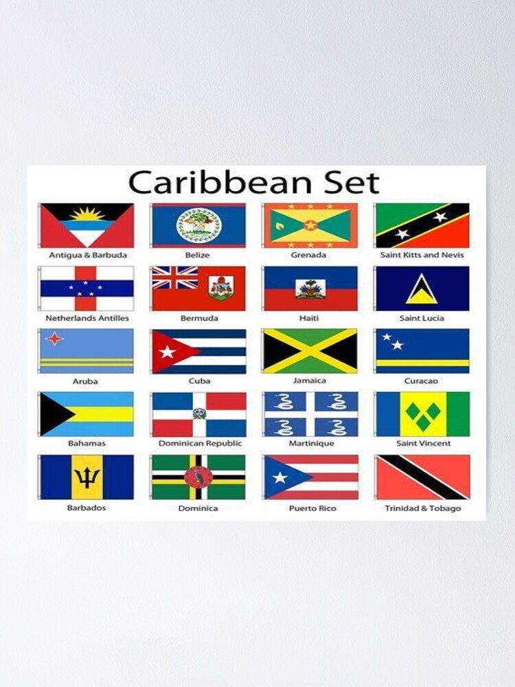 "Caribbean Islands Flag" Poster for Sale by MrCsStores | Redbubble