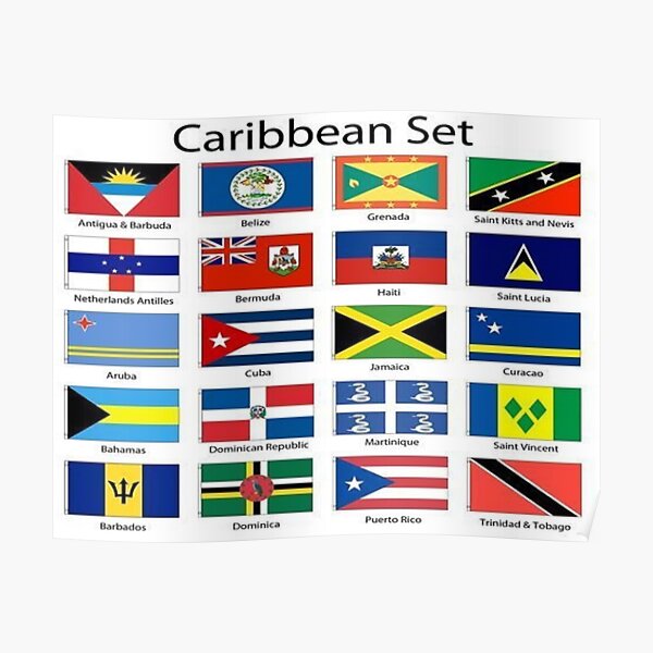 "Caribbean Islands Flag" Poster for Sale by MrCsStores | Redbubble