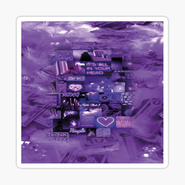 "purple collage" Sticker for Sale by ceysie | Redbubble