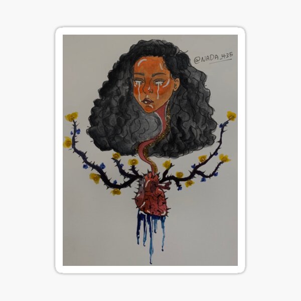 "Sadness and betrayal" Sticker for Sale by Nada435 | Redbubble