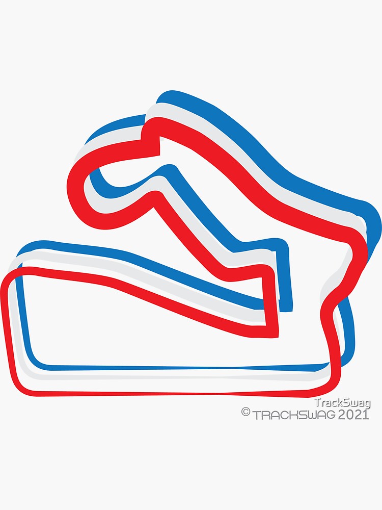 "Iconic Track - Road America" Sticker by TrackSwag | Redbubble