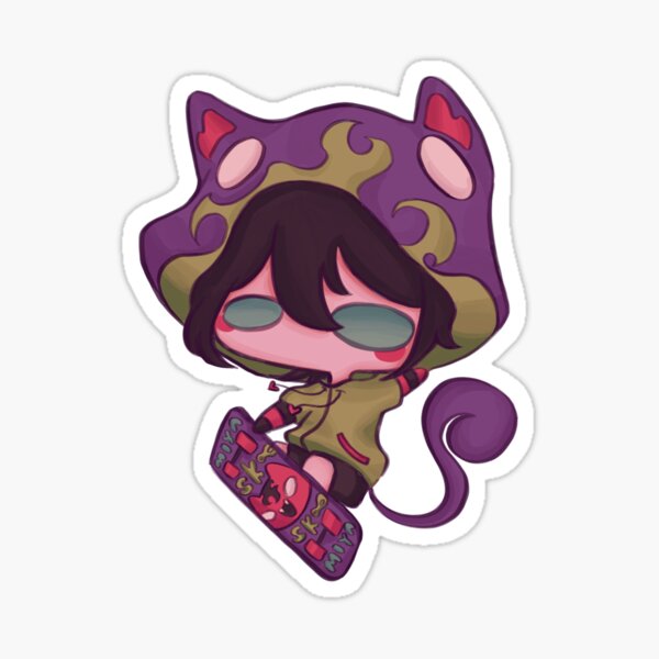 "Skater Miya" Sticker for Sale by Leaffane | Redbubble