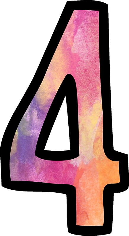 Number 4: Stickers | Redbubble