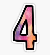 Number 4 Stickers | Redbubble