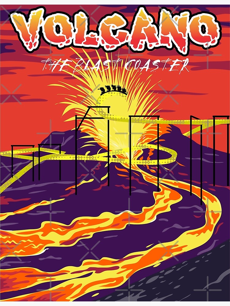 "Volcano the Blast Coaster Poster Style Design" Poster for Sale by ...