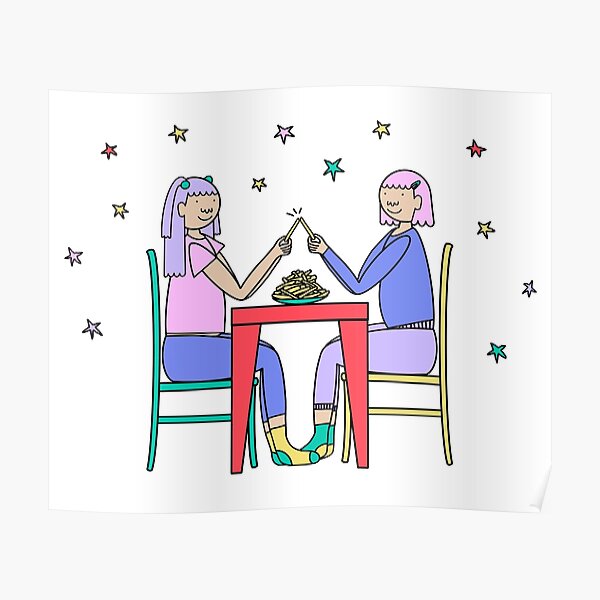 "French Fry Friends" Poster for Sale by bshawn-art | Redbubble
