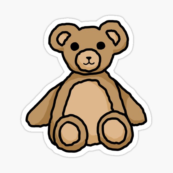 "Teddy Bear Stuffed Animal" Sticker by rynndom | Redbubble