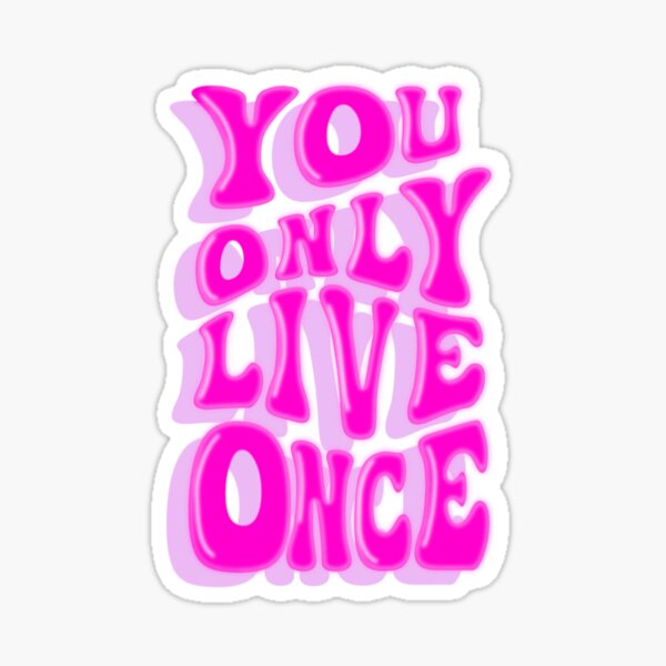 "Neon YOLO sticker" Sticker for Sale by HazelPhipps | Redbubble