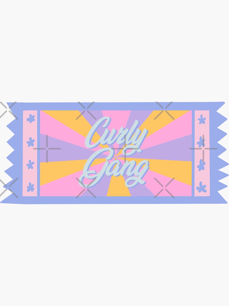 "Curly gang sticker" Sticker for Sale by isasinbelastuff | Redbubble
